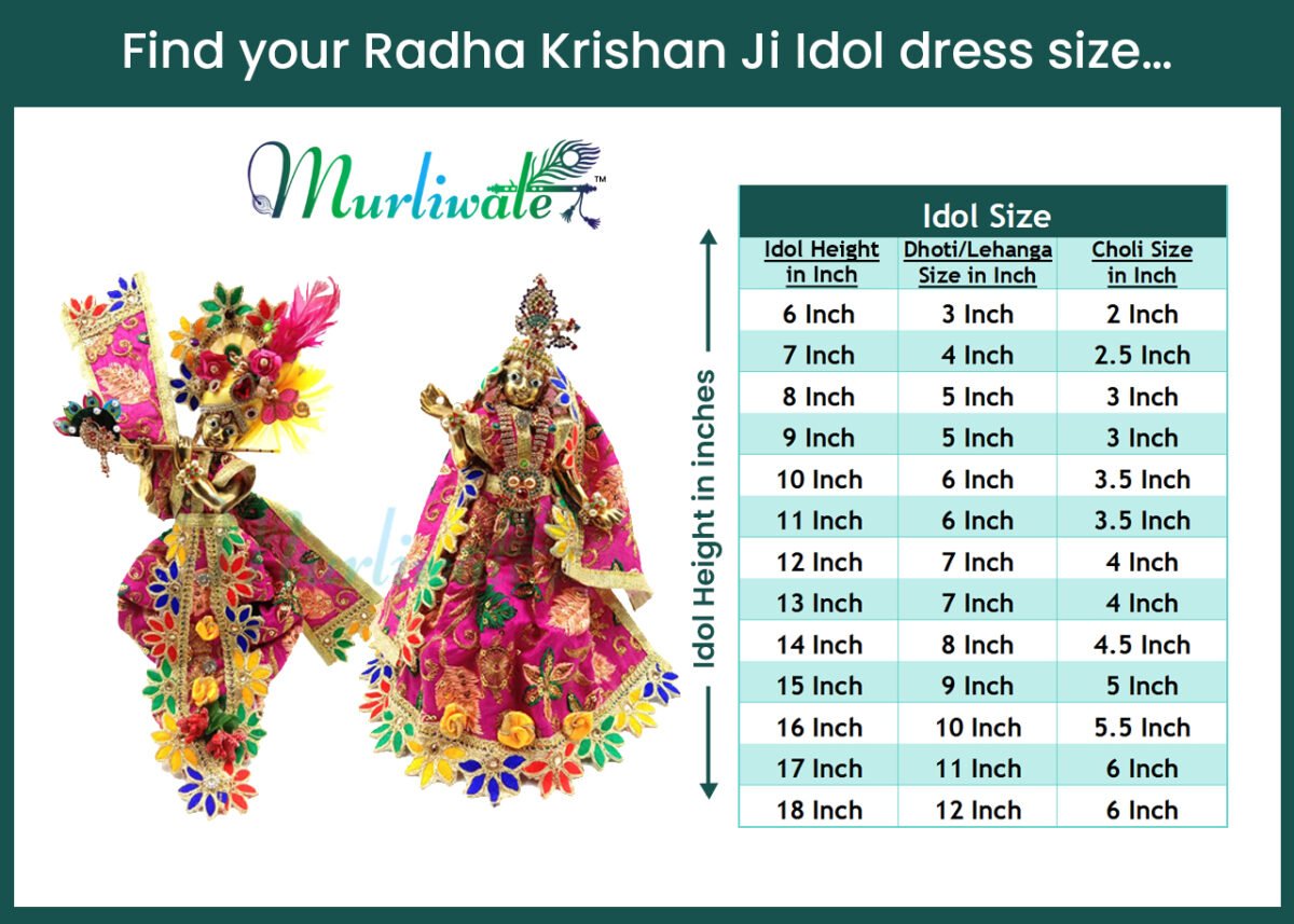 Idol Size Chart - Murliwale